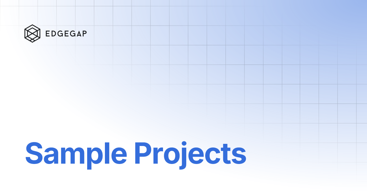 Sample Projects | Edgegap Docs
